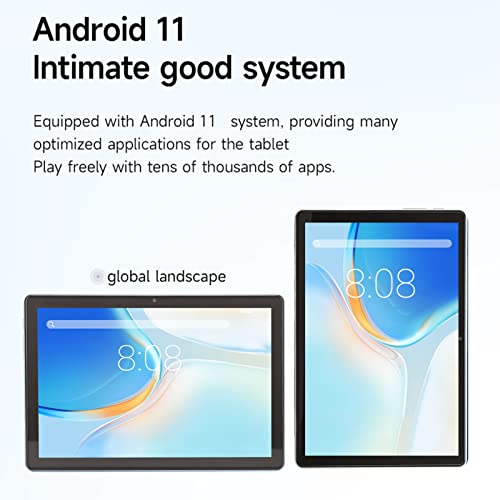 Cosiki Tablet PC, 5GWIFI 100‑240V Blue 6G 256G 10in Tablet for Daily (Blue)
