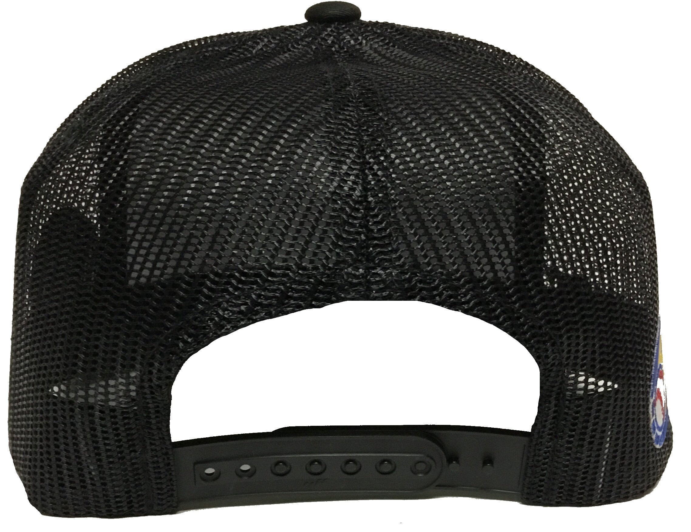 Capsnmore El Chapo Guzman Mexico Logo Federal 3 Logos Hat Black Mesh Snapback