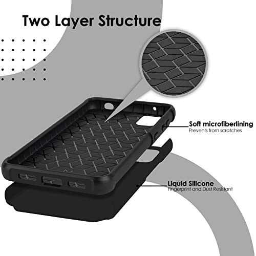 HRWireless Compatible for Alcatel TCL 30z, TCL 30LE, TCL T602DL Heavy Duty Dual-Layer Phone Case, Premium Tough Strong ShockproofSeries Minimalistic Design for Accidental Drops