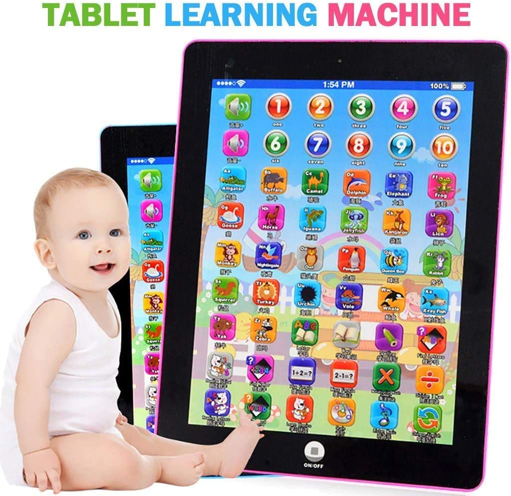 Kids Learning Pad Fun Kids Tablet Touch and Learn Phone Learning Games Early Child Development Toy for Number Learning, Learning ABCs, Spelling, Animal Game Melodies Educational Toy