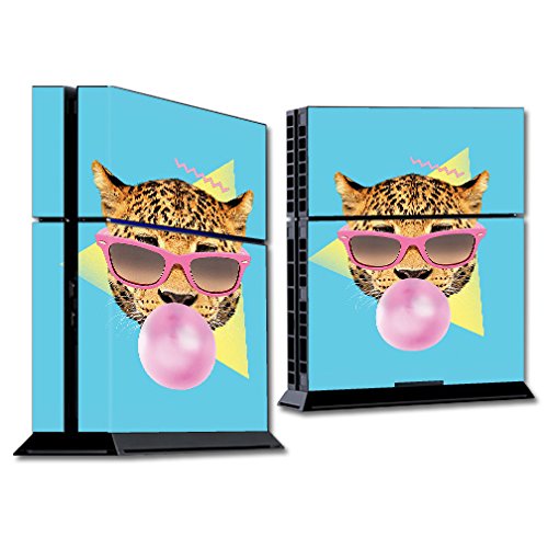 MightySkins Skin Compatible with Sony PS4 Console - Bubble Gum Cheetah | Protective, Durable, and Unique Vinyl Decal wrap cover | Easy to Apply, Remove, and Change Styles | Made in The USA
