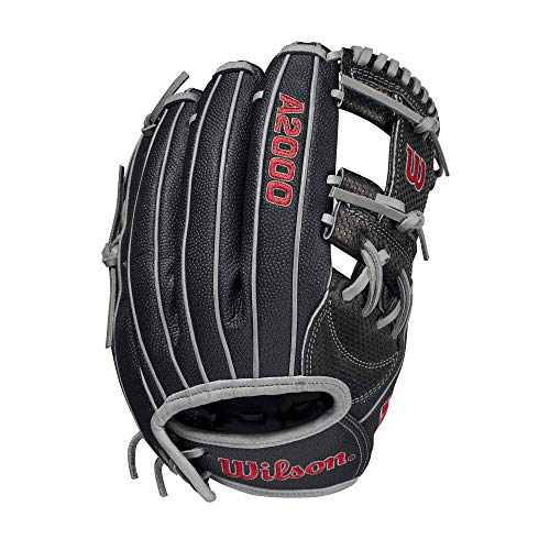 WILSON A2000 Spin Control Fastpitch H12 w/SuperSkin (Infield) - Right Hand Throw,12",Black, large, WBW10022112