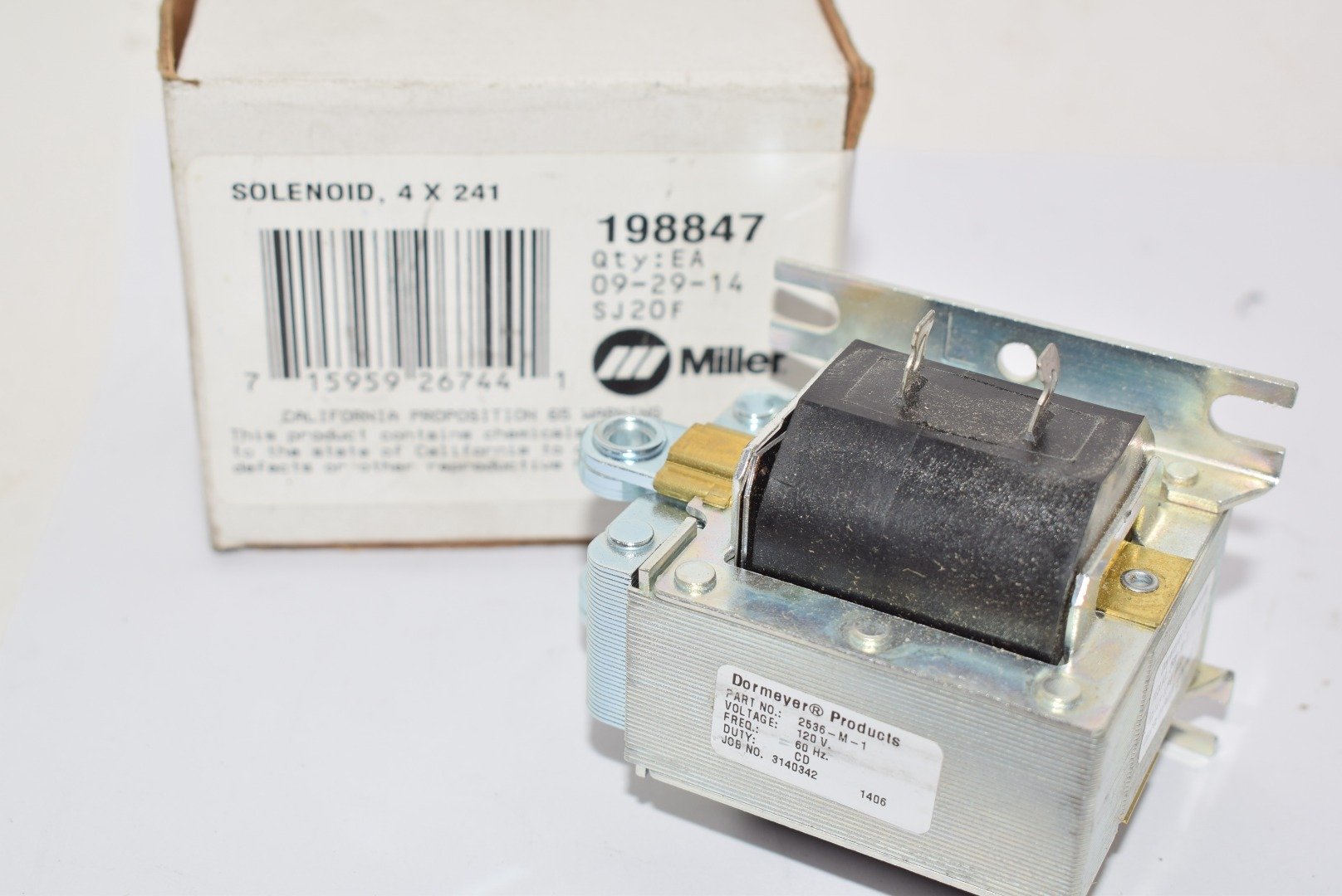Miller 198847 Solenoid, 4 X 241(for Flux Hopper)