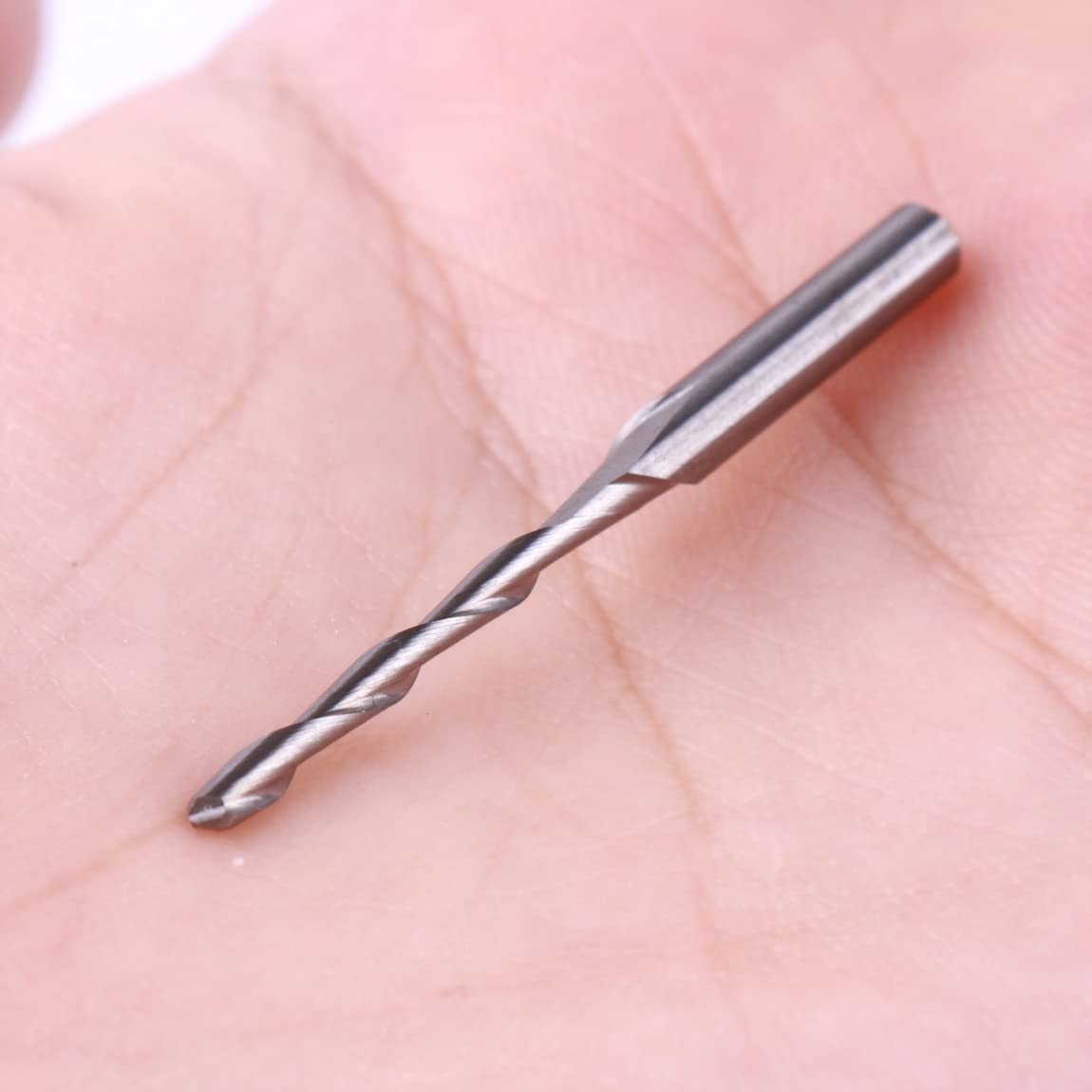 CBRIGHT 9 PCS Carbide END Mill Cutter, 3 PCS 1/8" CNC Router Bits Single Flute Tools + 6 PCS 2 Flute Edged Milling Cutter(2 Types) for Nylon, Resin, ABS, Acrylic, PVC, MDF, Hardwood