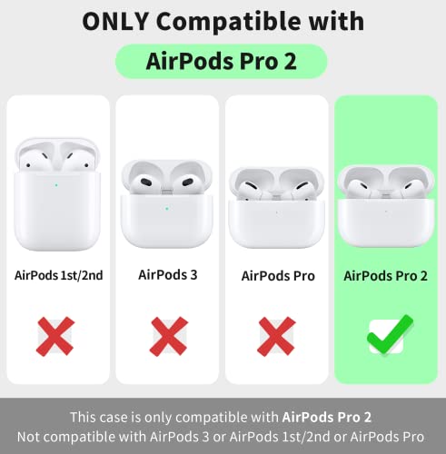 Foweroty Compatible Airpods Pro 2/1 Case Clear, Soft TPU Transparent Protective Cover for Women Men Shockproof iPods Pro 2 Case Skin for Airpods Pro 2/1 Charging Case,Clear