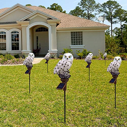 sknonr Solar Lawn Light 2pcs Waterproof LED Owl Shape Outdoor Courtyard Lawn Lighting Home Garden Courtyard Decoration 45x10.5x7.5cm