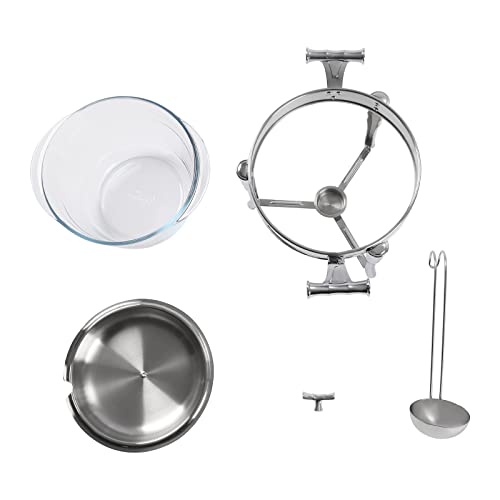 KOLHGNSE 4Qt Round Accent Soup Chafer, Round Stainless Steel Chafer Chafing Dish Buffet Set Commercial Warmers Buffet Servers and Warmers Set Warming Tray