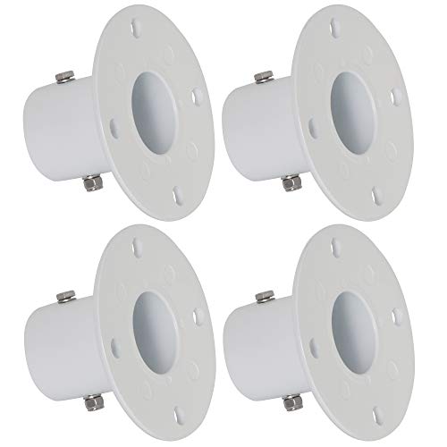 ECOTRIC Replacement Deck Anchor Flange Cast Aluminum Above Ground Pool Ladders and Handrails - 1 7/8” Inch Diameter of 1.9"(4PC)