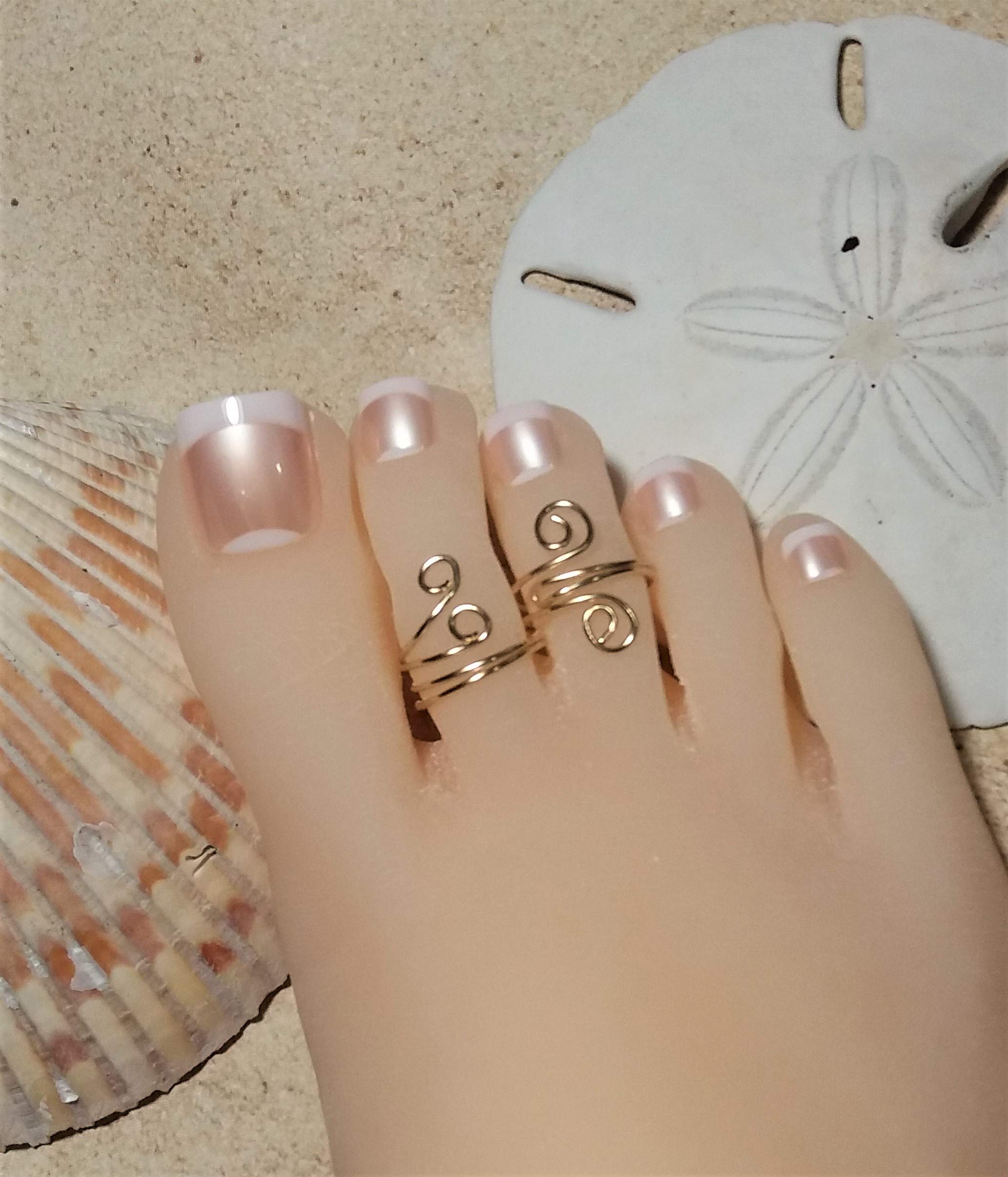Toe Ring Swirl - Adjustable 14 Kt Gold Filled