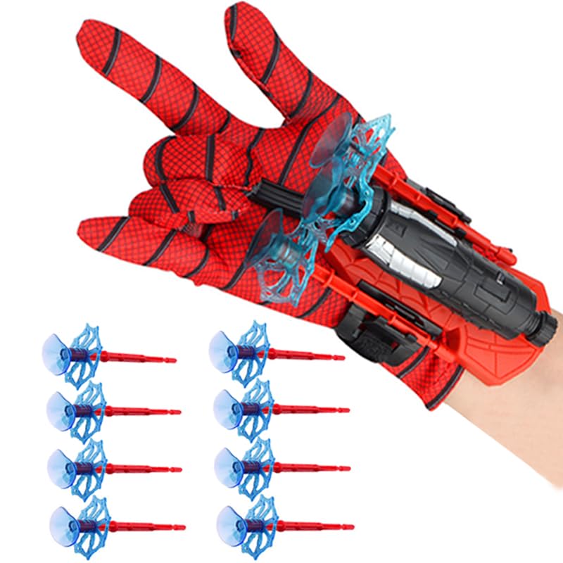 Kids Superhero LED Mask - Superhero Toys and Mask 4-10 Year Old Boy Superhero Gifts (Red-B)