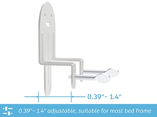 DiaOutro Bed Frame Non Slip Mattress Gaskets, 6 PCS Keep Mattress in Place, Wide Applicability Mattress Holder Easy to Assemble, Adjustable Anti-Slip Baffle Fit for Most Bed Frames, White