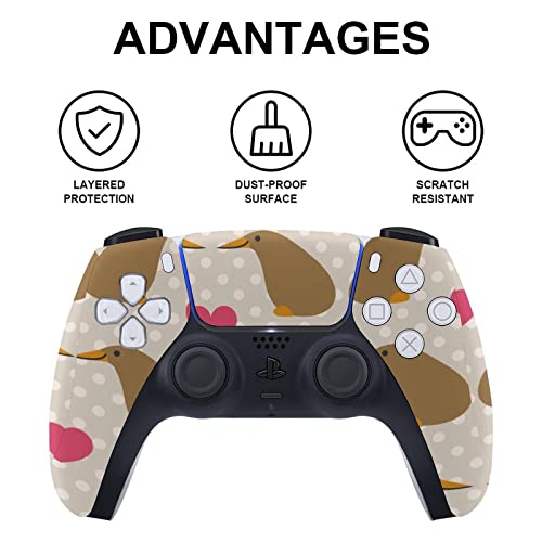 Cute Cartoon Kiwi Full Protective Skin Cover Design Wrap Decal Sticker Compatible with PS5 Digital Edition Console and Controller