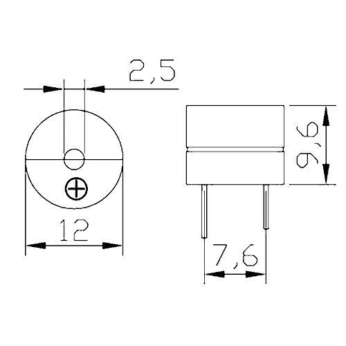 bnafes DC 3V Active Buzzer 2 Terminals for Arduino Raspberry Pi,Magnetic Electronic Continous Long Beep Tone Alarm Sounder Pack of 10