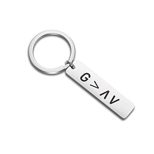BNQL God is Greater Than the Highs and Lows Keychain Communion Gift (Silver keychain)