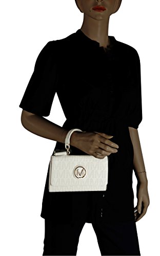 MKF Collection Crossbody Wallet Handbag for Women, Lady Multi Pockets Wristlet Bag – PU Leather Clutch Purse Black