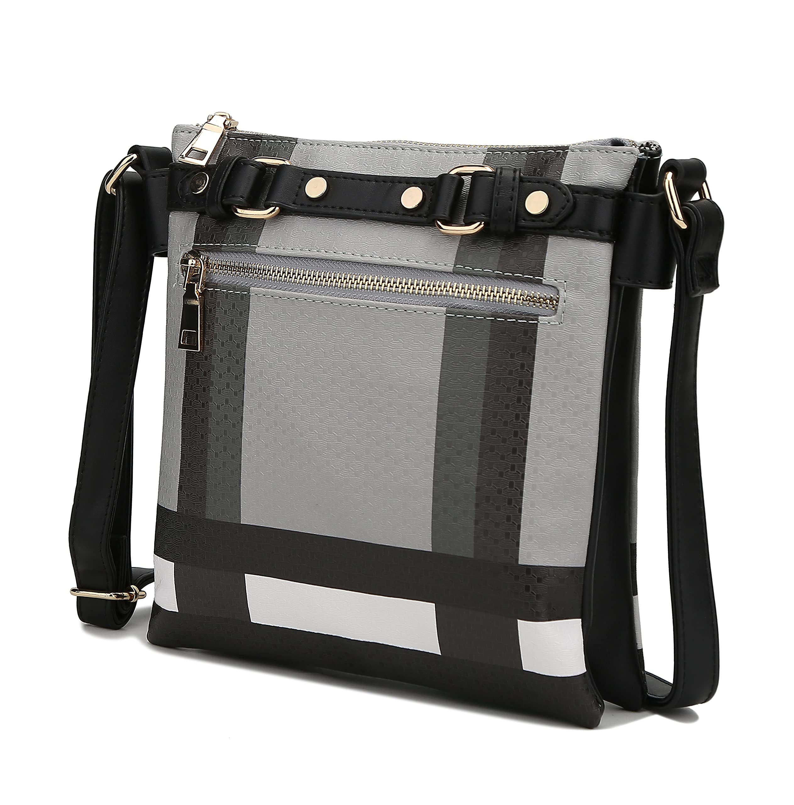MKF Crossbody Bags for women - Adjustable Shoulder Strap - PU Leather Handbag - Crossover Side Messenger Purse
