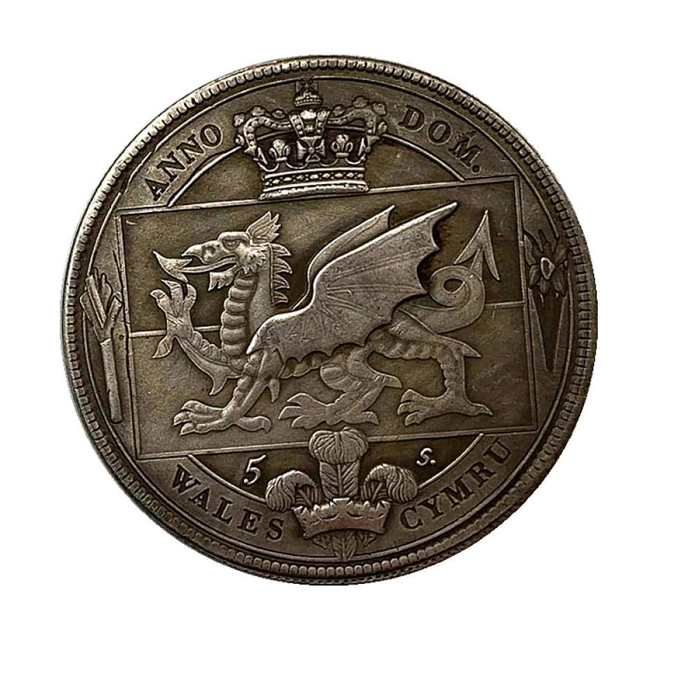 Exquisite Collection of Commemorative Coins 1887 British Queen Victoria Crown Antique Brass Old Silver Medal Craft Coin Chilong Coin