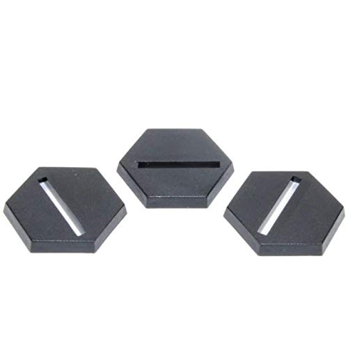 Slotted Hex Base Grey 25mm (1 inch) Pack of 50 for Miniatures Chessex