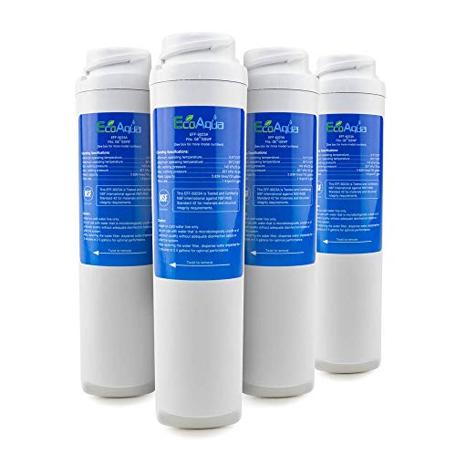 EcoAqua Replacement for GE FQSLF Under Sink Filter, 4-Pack