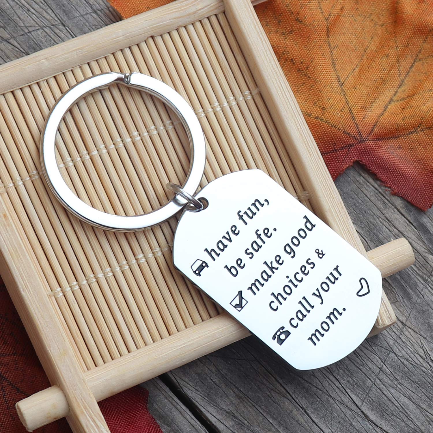 Call Your Mom Keychain for New Driver Gifts for Graduation 16 Year Old Boy Girl Son Daughter Birthday Key Chain