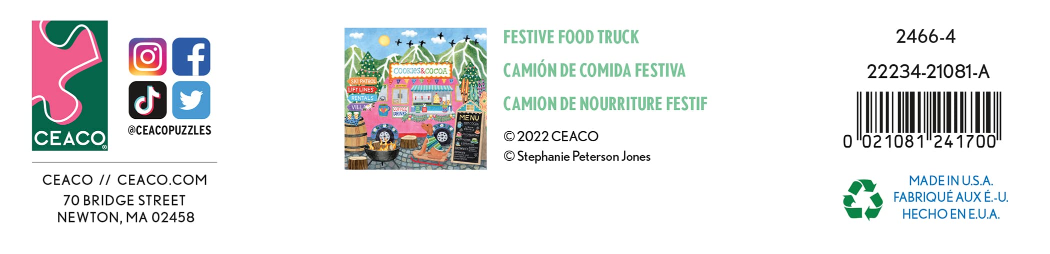 Ceaco - Food Trucks - Festive Food Truck - 550 Piece Jigsaw Puzzle
