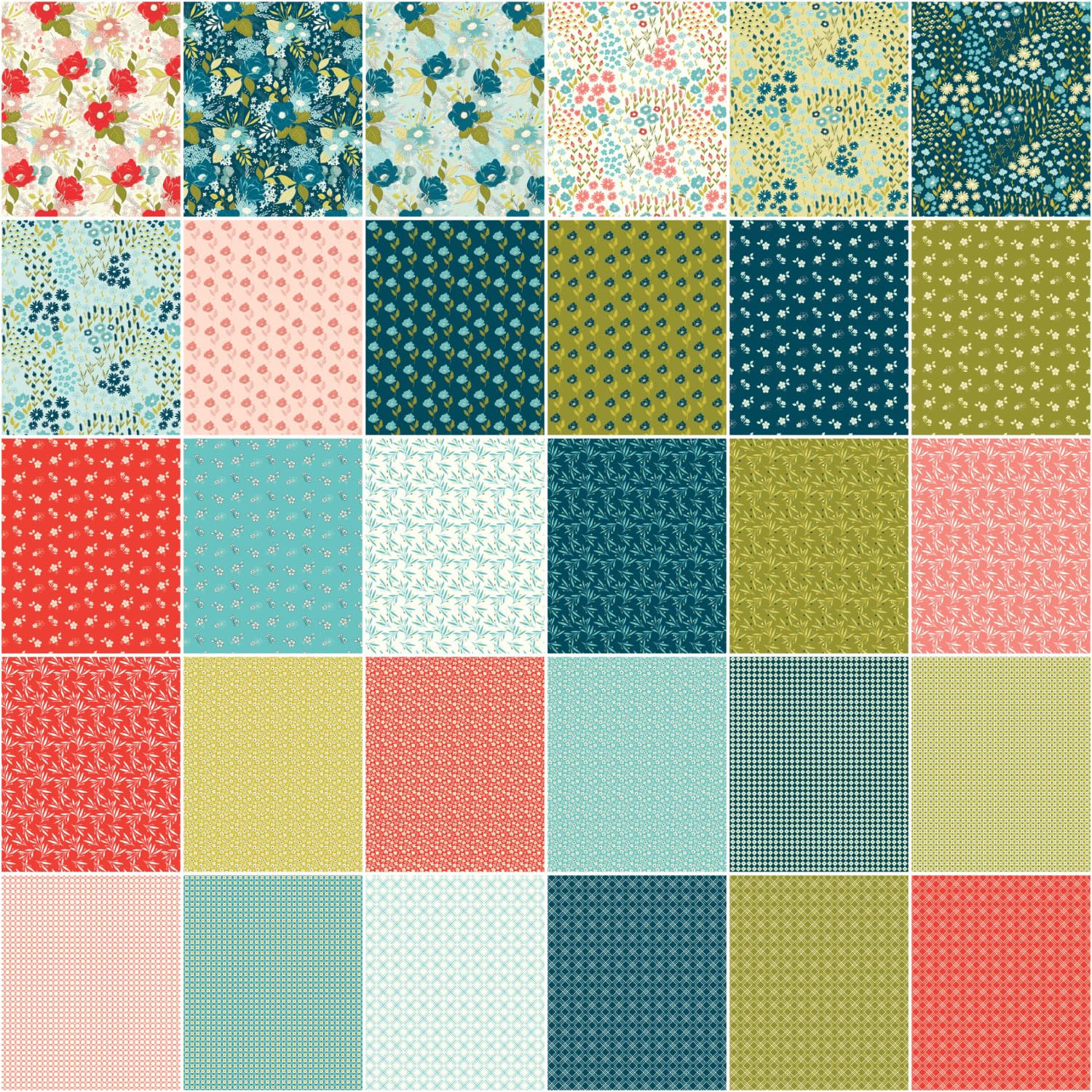 Sandy Gervais Feed My Soul 10"" Stacker 42 10-inch Squares Layer Cake Riley Blake Designs 10-14550-42, Assorted