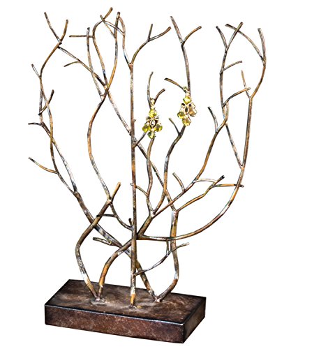 Red Co. 13" Tall Metal Accessory and Jewelry Tree Display Stand Organizer in Distressed Finish