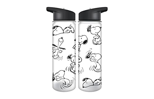 Peanuts Classic Comic Strip Snoopy 24 Oz. Plastic Single Wall Water Bottle