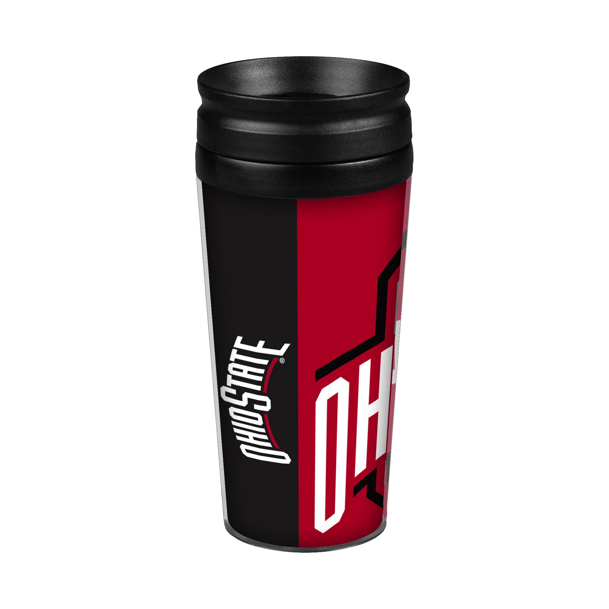 Boelter Brands NCAA Ohio State Buckeyes Hype Full Wrap Travel Tumbler, 14-Ounce