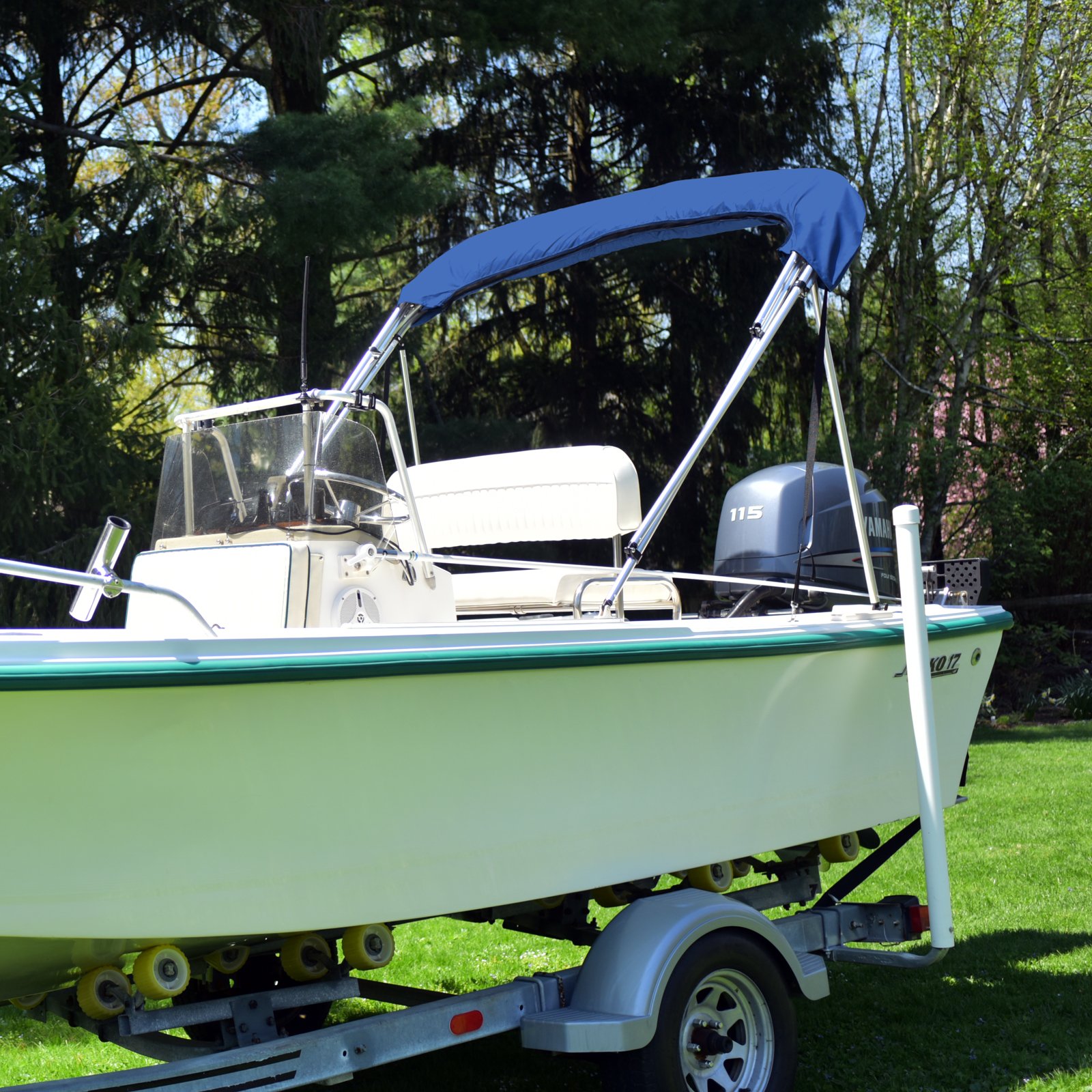 Budge 3 Bow Bimini Top Kit (Width 67β - 79β) (Height 44β) (Length 71β), Multiple Colors