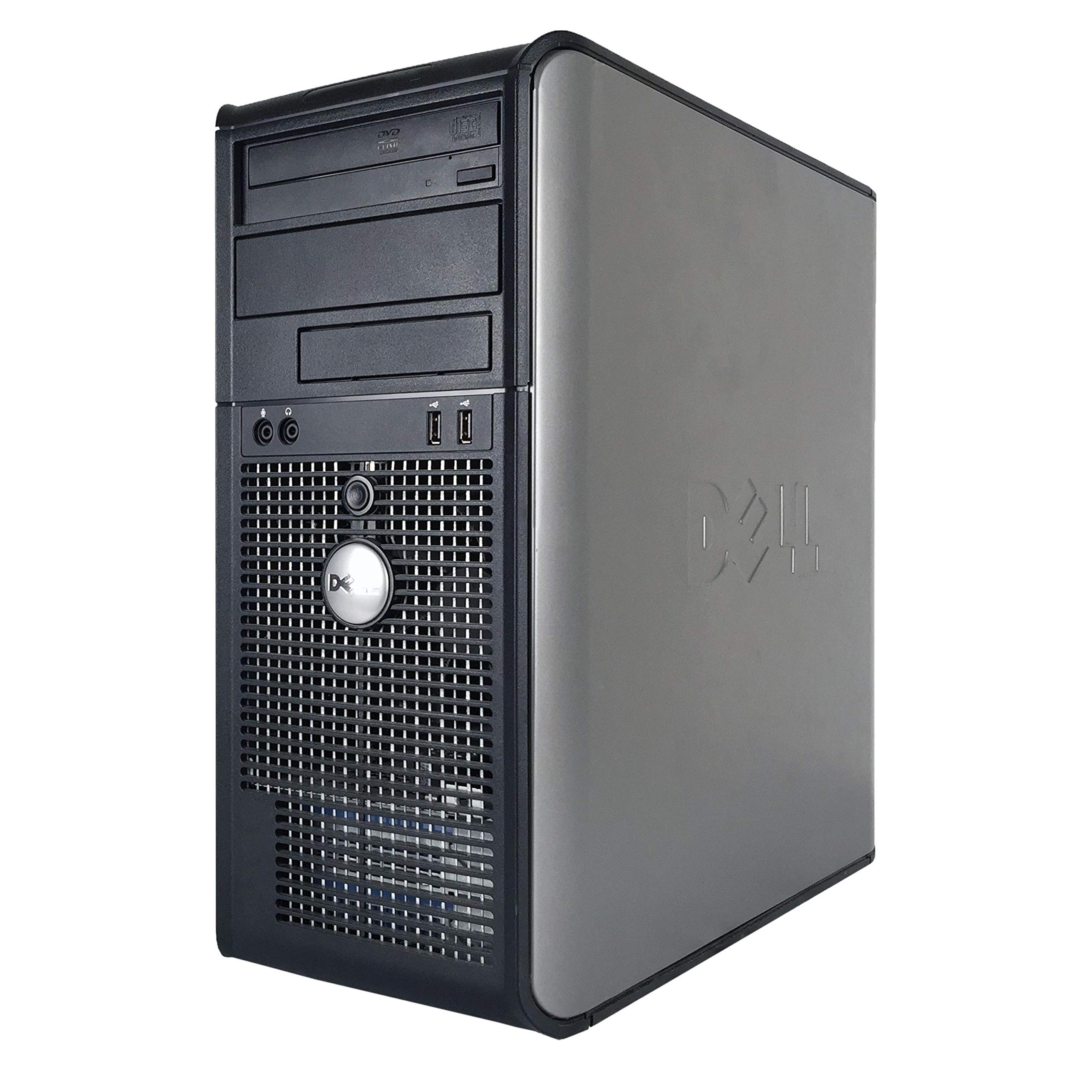 Dell Desktop PC Computer Tower OPTIPLEX GX780, Intel Core 2 Duo E8400 3.0GHz, 4G DDR3, 500G, DVD, WiFi, BT, VGA, DP, Windows 10 Pro 64 Bit-Multi-Language Supports English/Spanish/French(Renewed)