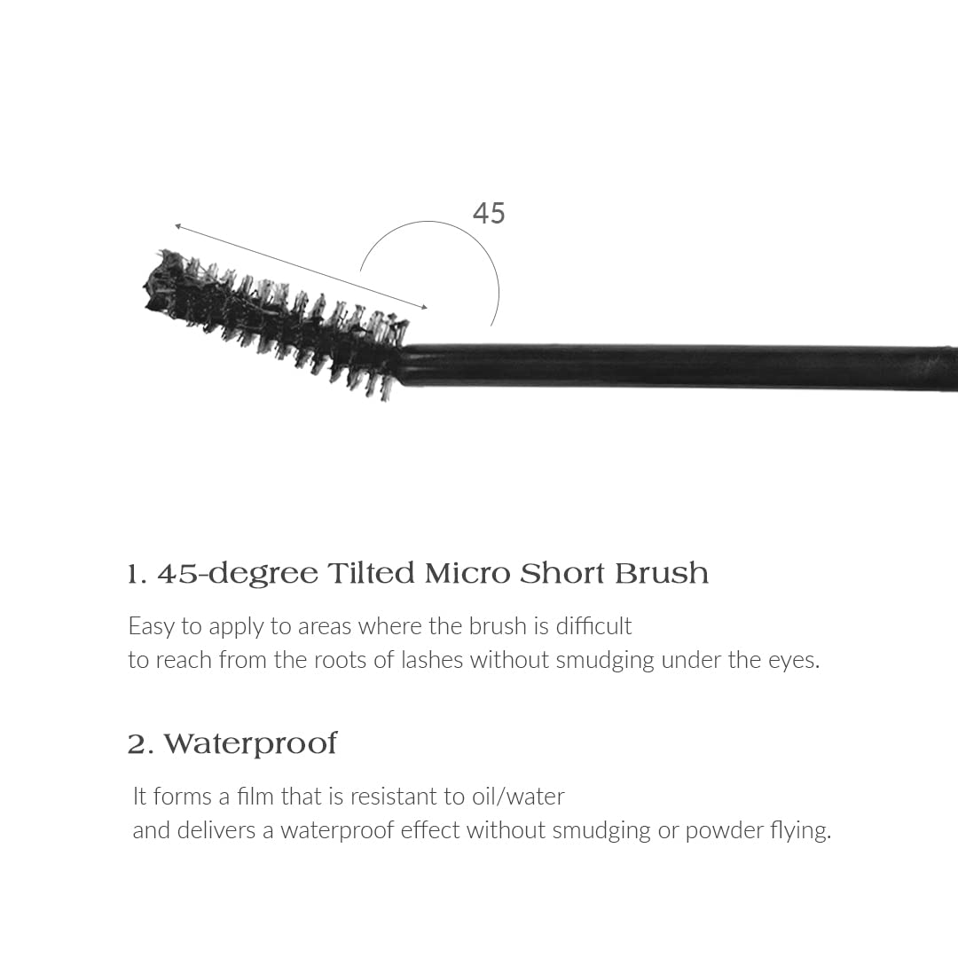 Dr.Althea Dear.A Tilt Tip Bottom-Lash Mascara - Vegan certified, Long and volumous lashes, water proof, stong fixing, low irritation