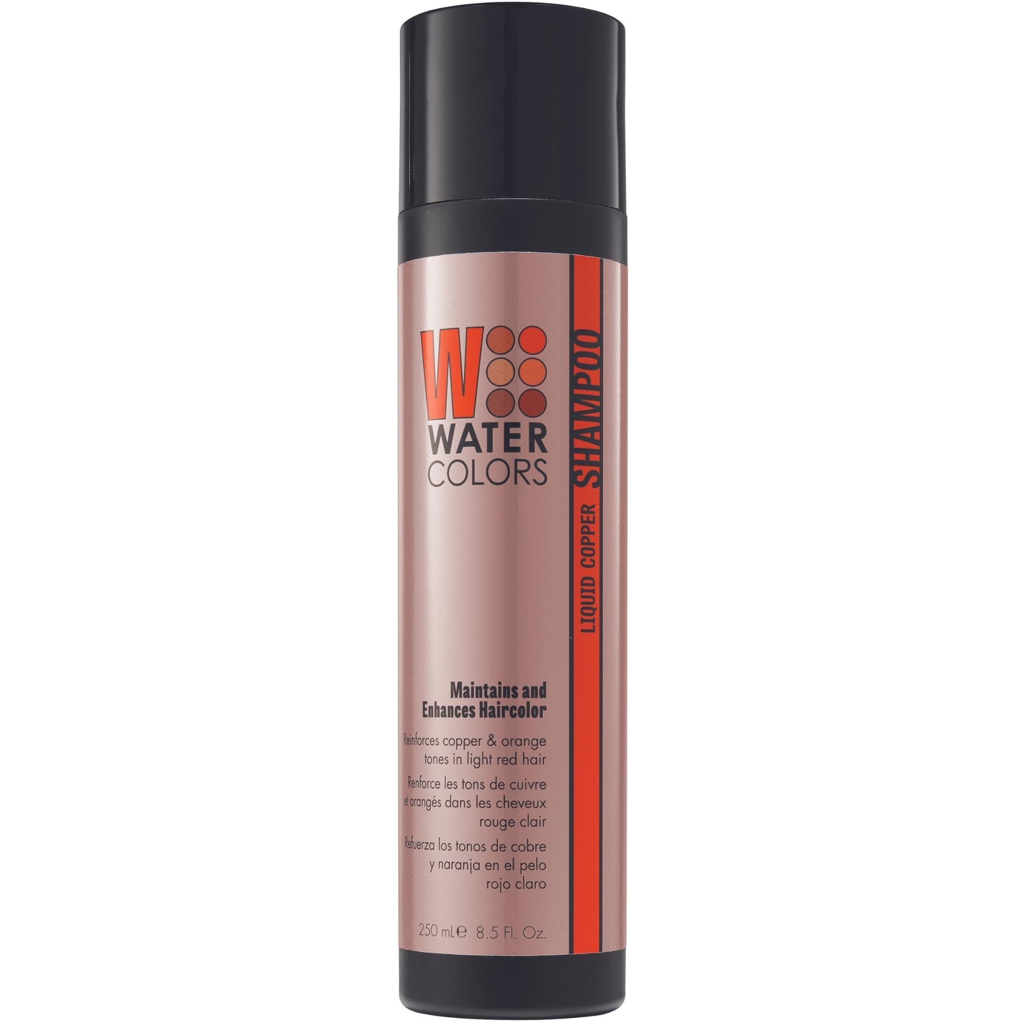 Watercolors Semi Permanent Color Depositing Shampoo. Sulfate & Paraben Free to Maintain & Enhance Hair Color 8 fl oz - LIQUID COPPER