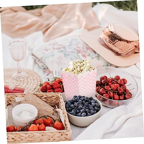 Popcorn Bags 36pcs Popcorn Boxes Fringe Set Wedding Supplies Wedding Cookies Carnivals Cookies Chips Boxes Fried Food Ornament Container for Movie Night Movie Night Gift Basket