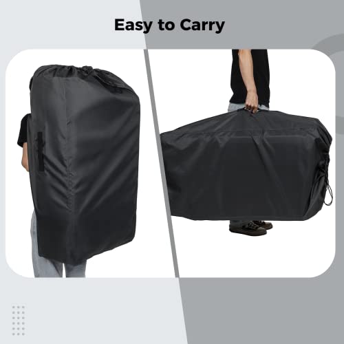 SWEWARM Stroller Travel Bag, Gate Check Bag for Single and Double Strollers, Lightweight Pushchair Transport Carry Bags with Shoulder Straps for Airplane Travel(dark grey) (Dark Grey)