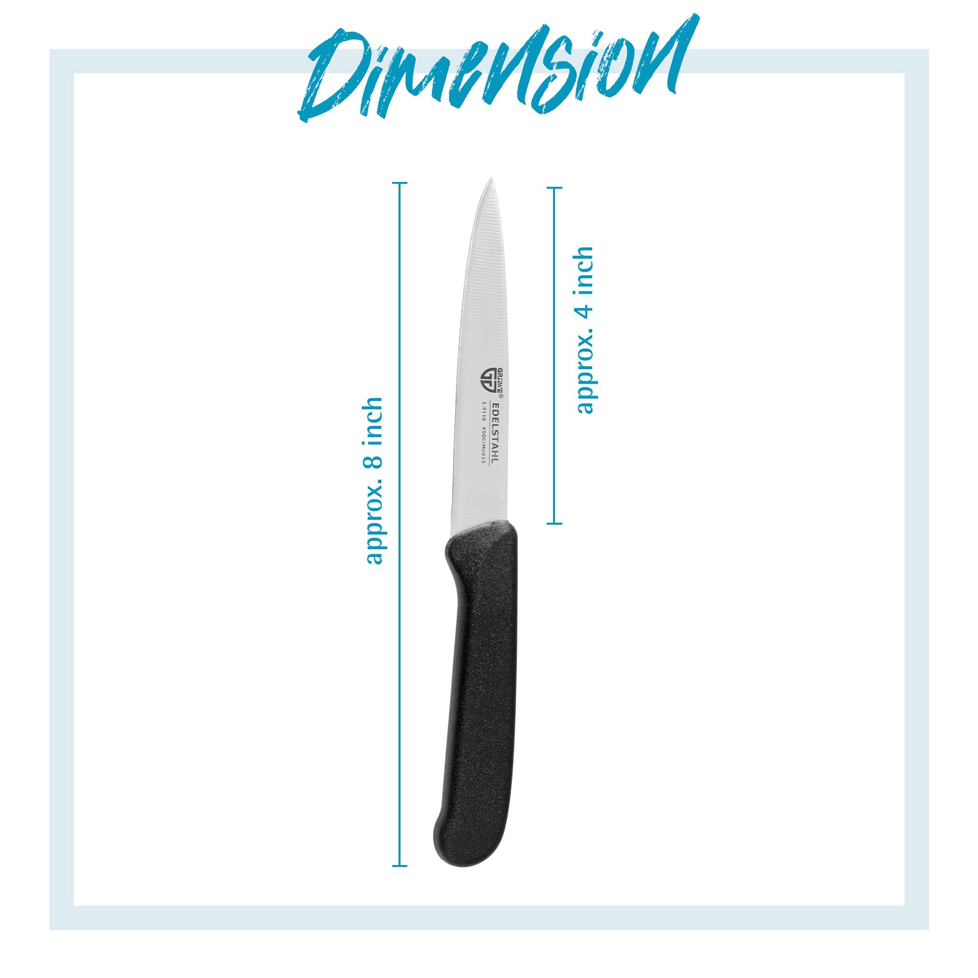 GRÄWE Vegetable Knives Set of 3 Stainless Steel, Multi-Coloured, Super Sharp, Dishwasher Safe