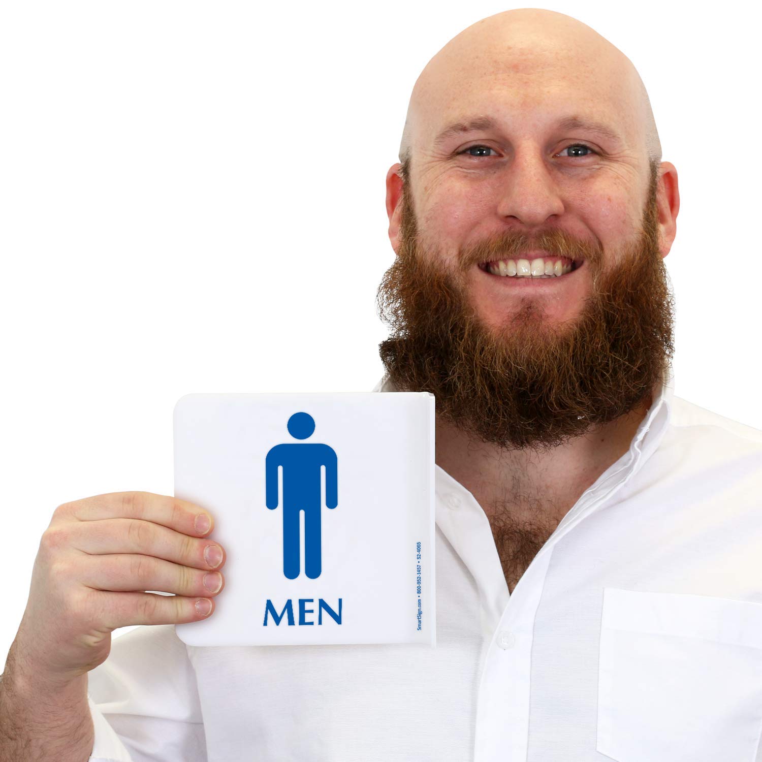 SmartSign Mens Restroom Corridor Sign | 6" x 6" Double Sided Acrylic Bathroom Projecting Hallway Signs, Made in USA