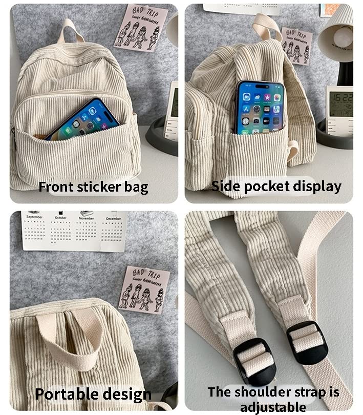 GGOOB Small Backpack Purse for Women Womens Backpack Purse for Women Mini Backpack Purse Aesthetic Purse (White)