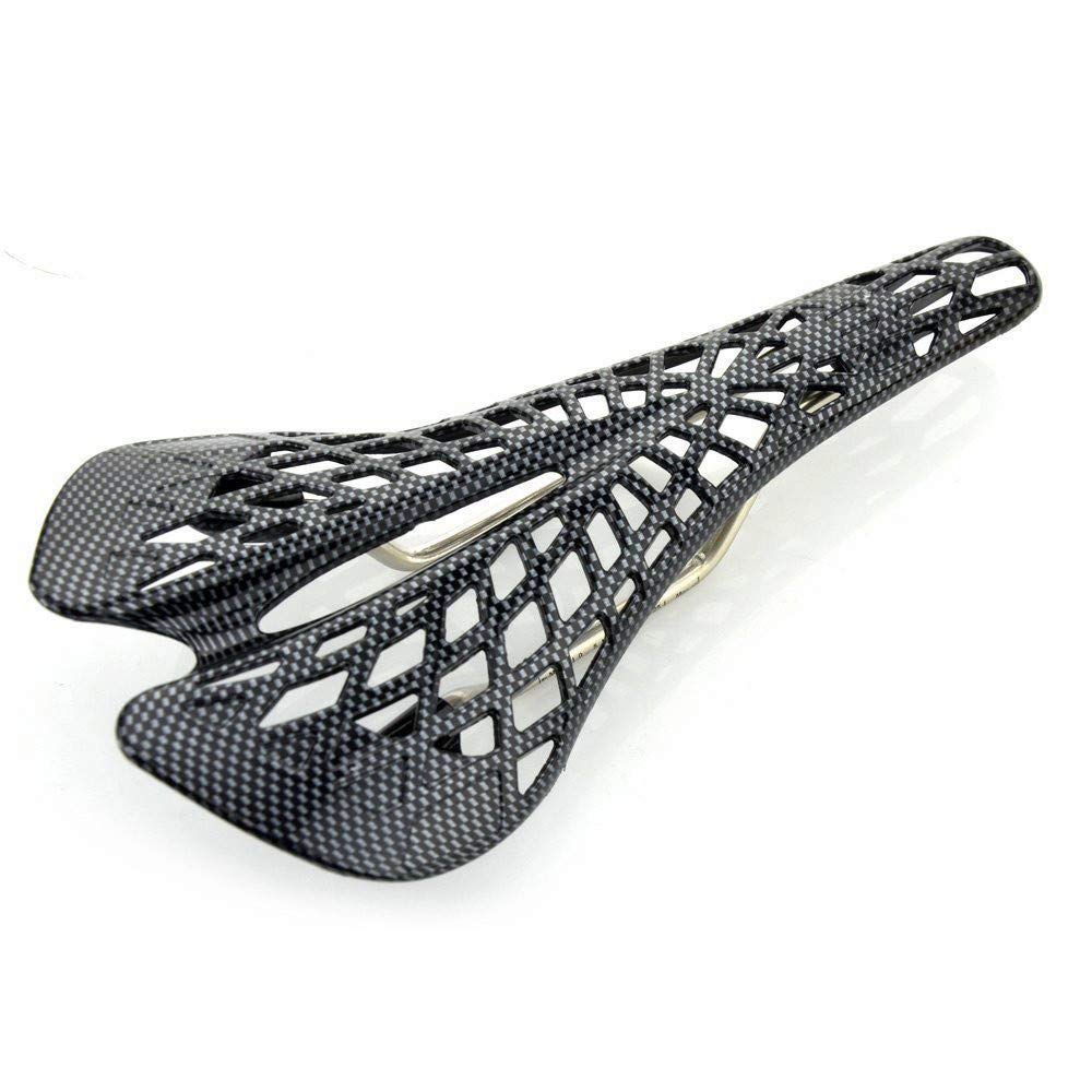 Toxz Carbon Fiber Hollow Saddle Seat for Mountain Racing Bike Cycling Bicycle,Lightweight,High Strength,High Flexibility,Ventilation Diversion Hole,Stoving Varnish Technology
