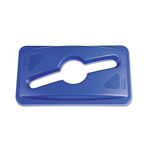 Rubbermaid 1788372 Slim Jim Single Stream Recycling Top for Slim Jim Containers, Blue