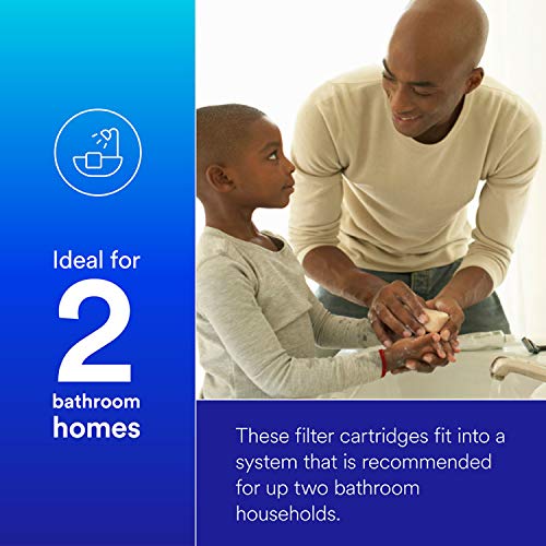 Filtrete Standard Capacity Whole House Grooved Water Filter, 5 Microns, Universal Filter, Sump Style Drop-In Filter, 2-Filters (4WH-STDGR-F02)
