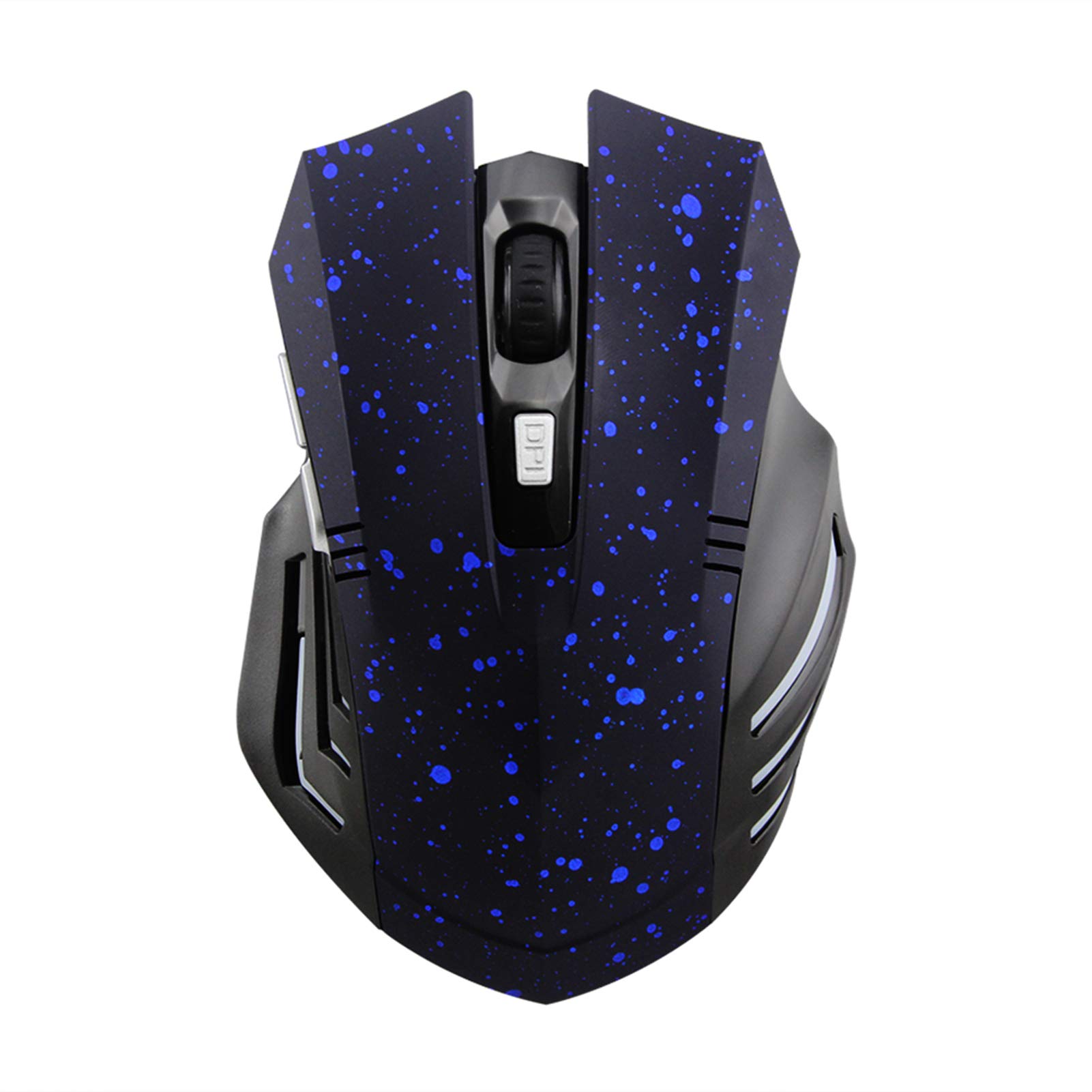 Bluetooth 3.0 Wireless Mouse, Ergonomic Portable Gaming Mouse Silent Rechargeable Optical Large Mice with 6 Buttons & 3 Adjustable DPI for PC Laptop Notebook Windows Android Mac OS (Dark Blue)