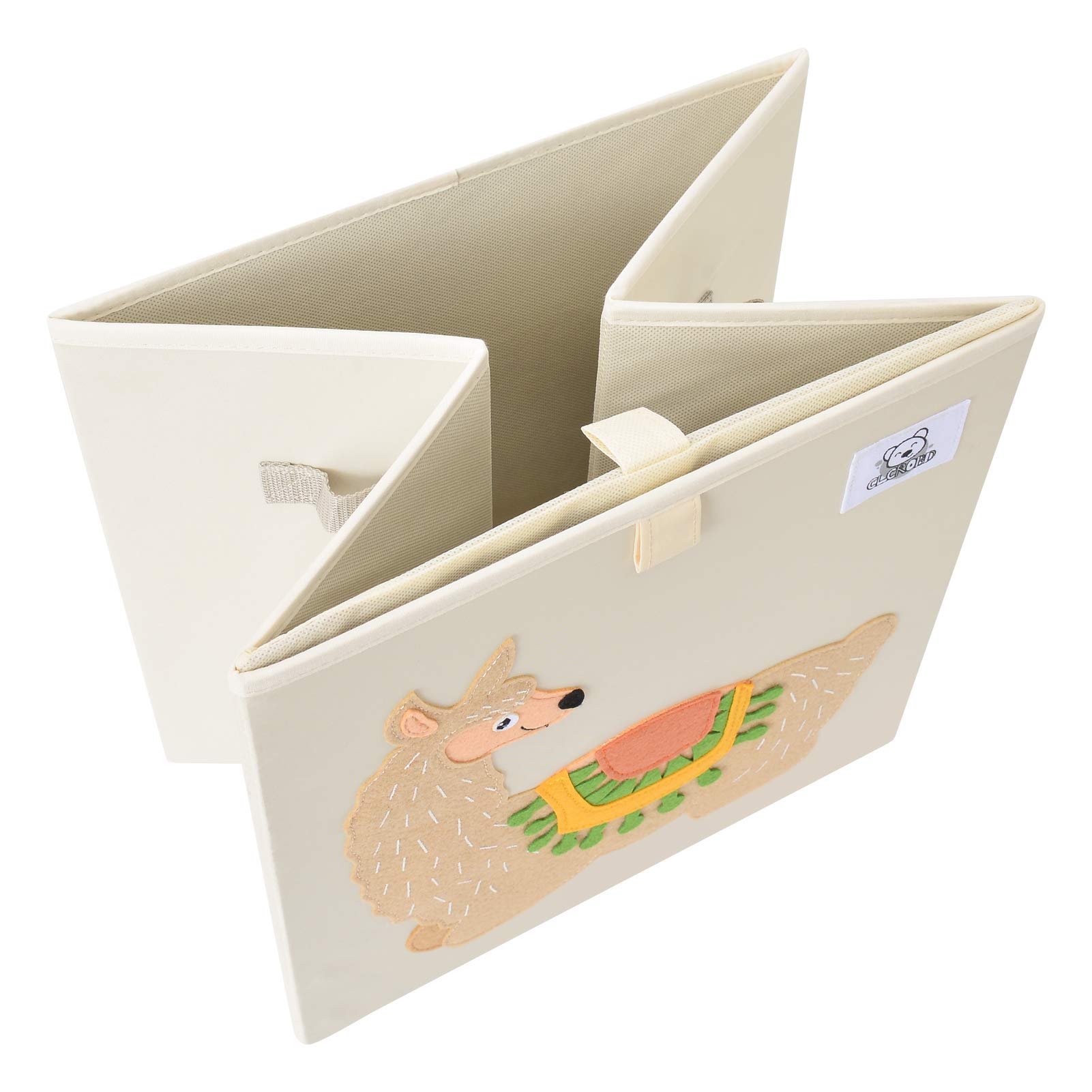 CLCROBD Foldable Animal Cube Storage Bins Fabric Toy Box/Chest/Organizer for Toddler/Kids Nursery, Playroom, 13 inch (Deer)