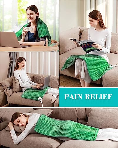 KOTOFATA Quick Heating Pad for Back Pain Relief, Physiotherapy Pad Pain, Spasm Soft and Comfortable Fabric Pad, LCD Screen Timer Auto Off, Keep Warm in Winter