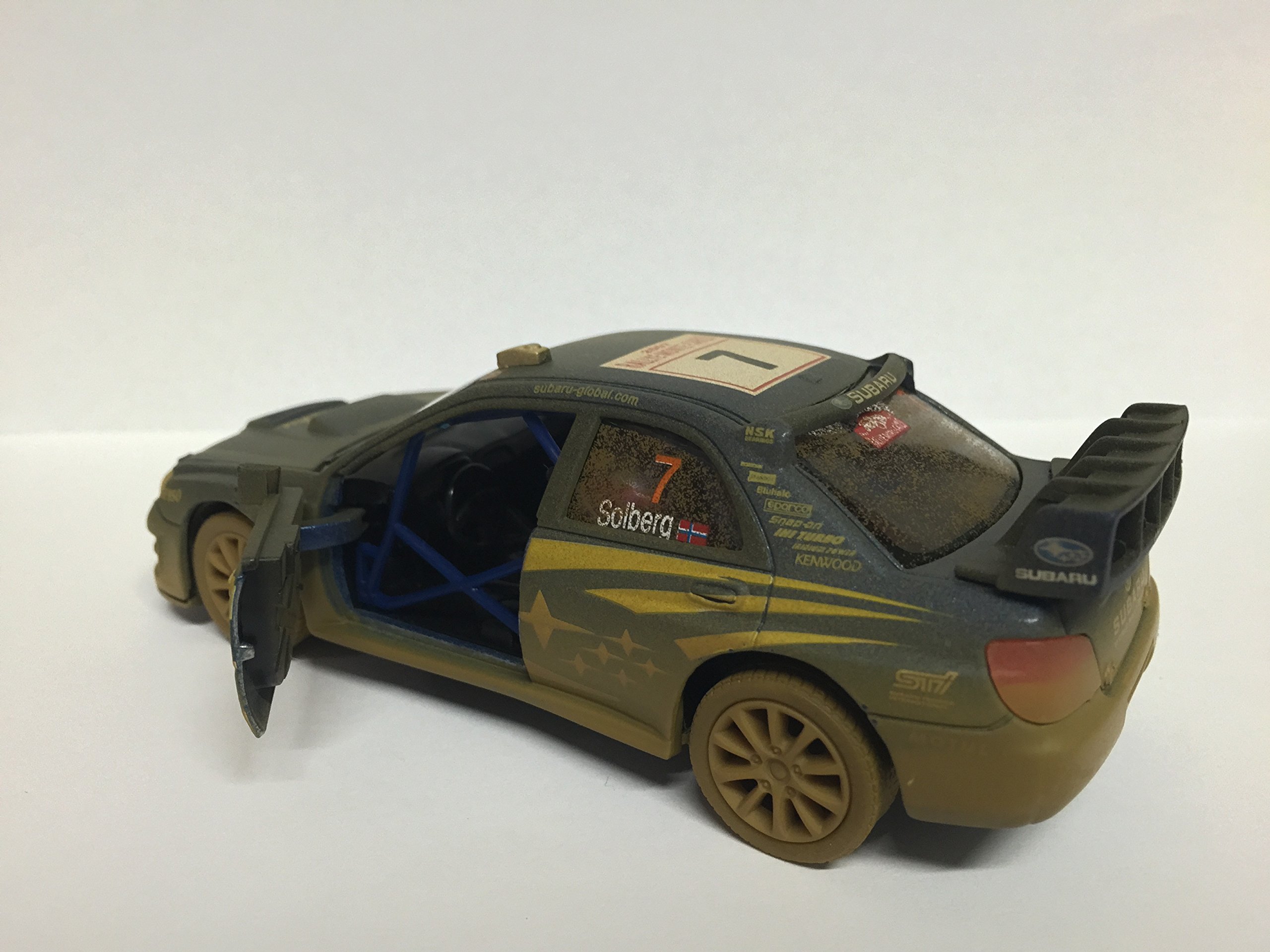 KiNSMART 2007 Subaru Impreza WRC Racing Edition 5 Inch 1:36 Scale Die Cast Metal Model Toy Race Car After Race Dirty Version