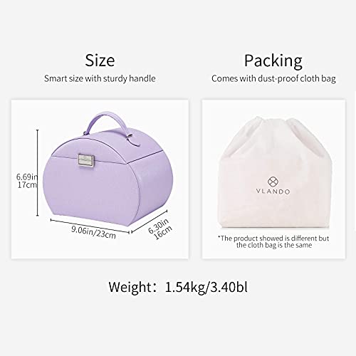 Vlando Princess Style Jewelry Box from Netherlands Design Team, Fabulous Girls Gift (Lavender)