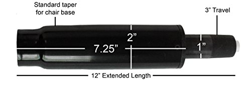 Replacement Short Office Executive Chair Gas Lift Cylinder Pneumatic Shock - Short Size - 3" Travel/Adjustment Range - S6103