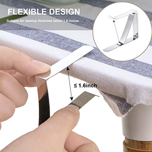 Tablecloth Clips 30 Packs Table Cloth Holder Clips,Stainless Steel Outdoor Table Cloths Clips For Picnic Tables,Folding Tables,Clamps For Outdoor Tablecloths,Picnic Table Cover Clips For Party Wedding
