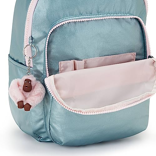 Kipling Seoul Small Metallic Tablet Backpack Fairy Green Met