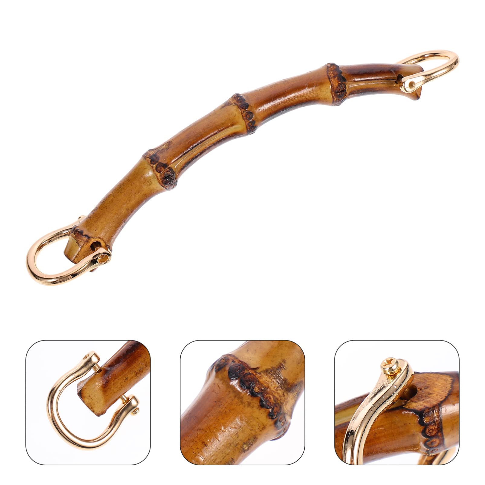 Wooden Handmade Handbag Handles U Shaped Handles Straw Bag Strap DIY Bags Accessories for Crossbody Bag Purse